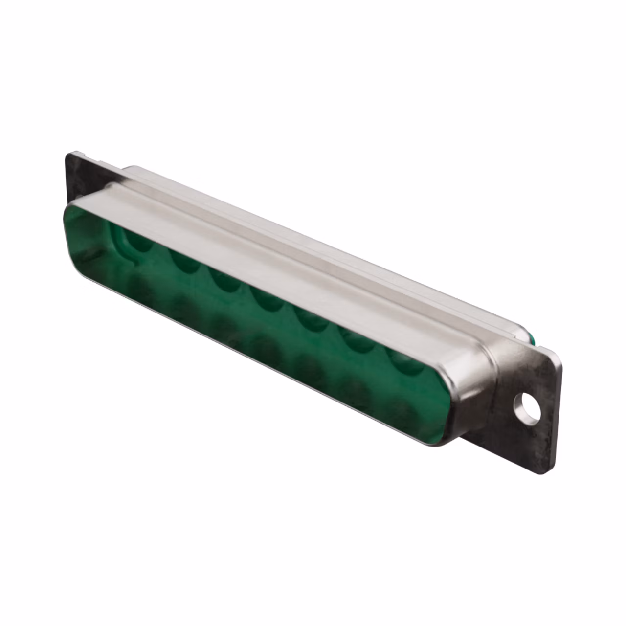 FCT Mixed Layout D-Sub Housing, Male, Tin-plated Shell, Non-Magnetic, 8 Circuits Unloaded, Green Insulator for sale