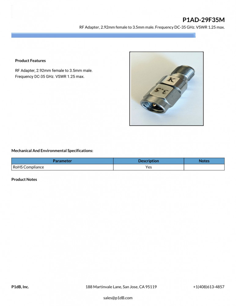 P1AD-29F35M product document image
