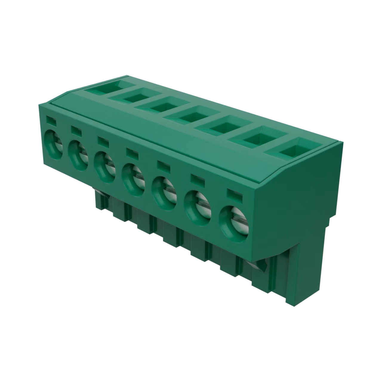 5.08mm Pitch Eurostyle Horizontal Plug, Green Housing, 7 Circuits for sale