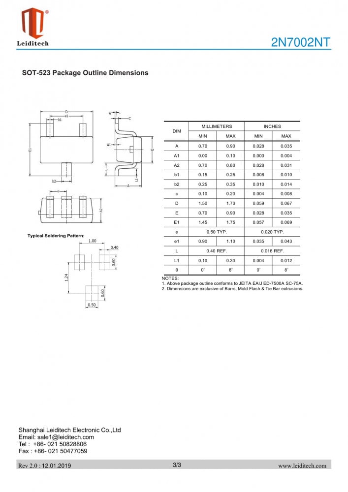 2N7002NT datasheet page 3