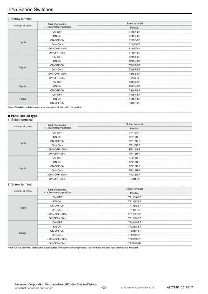 T115G-AF technical document page 2