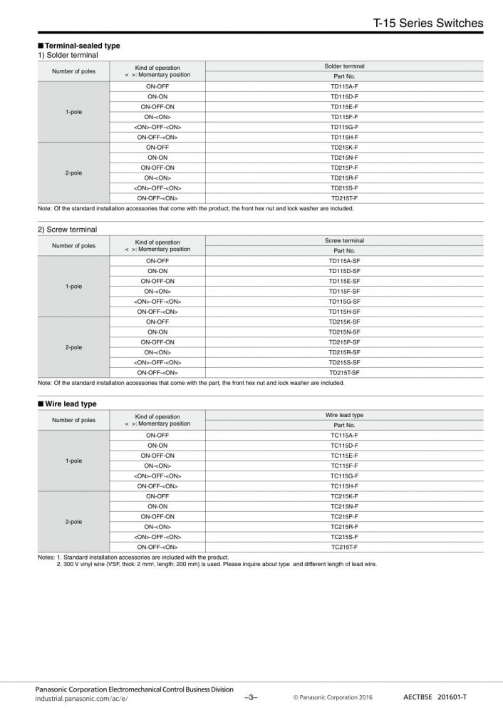 T115G-AF technical document page 3