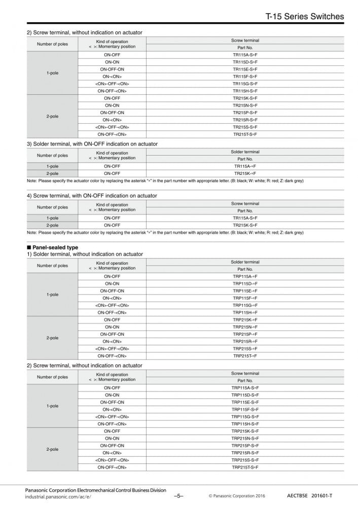 T115G-AF technical document page 5