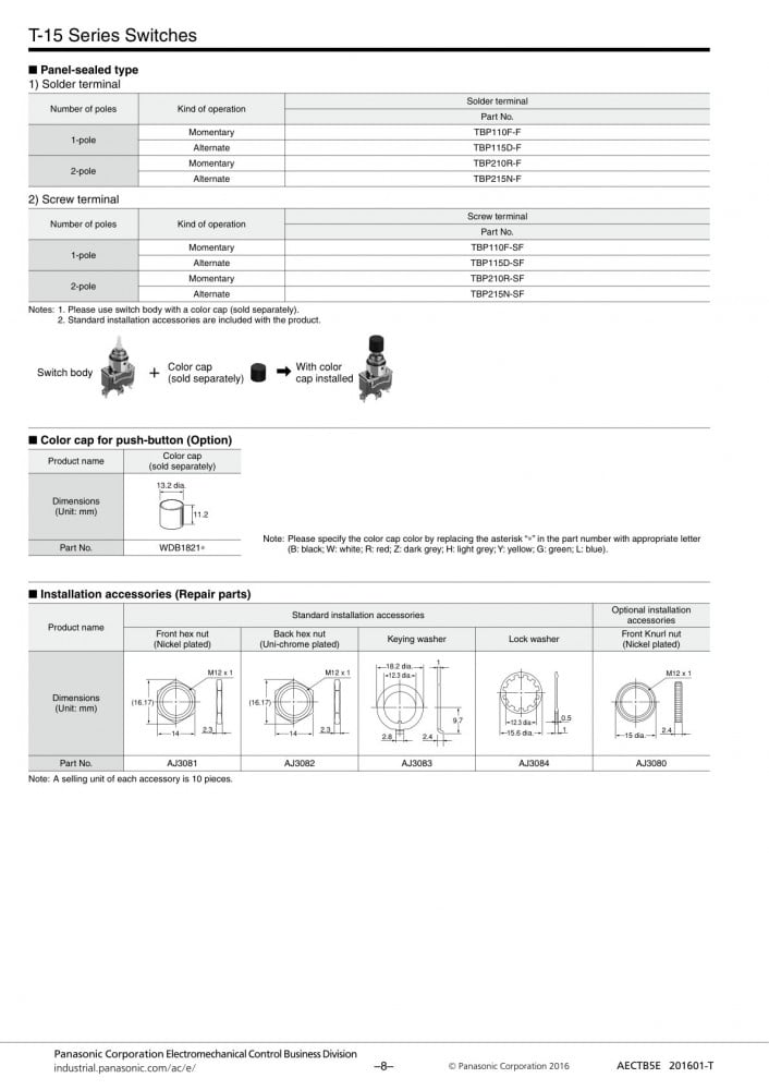 T115G-AF technical document page 8