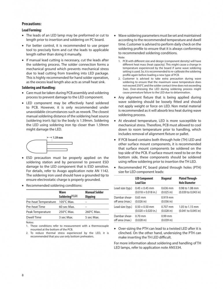 HLMP-C008 series datasheet page 8