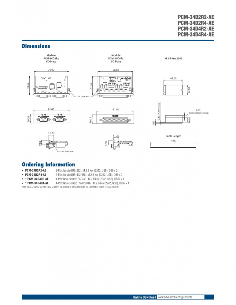PCM-34D series technical document, page image 2