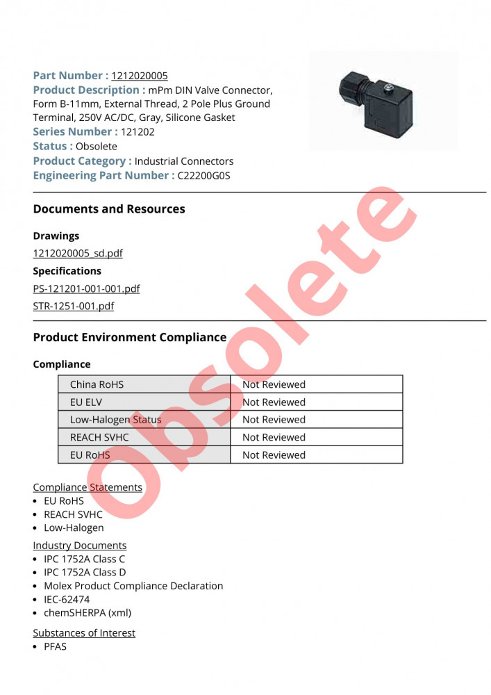 DIN valve connector specification page 1