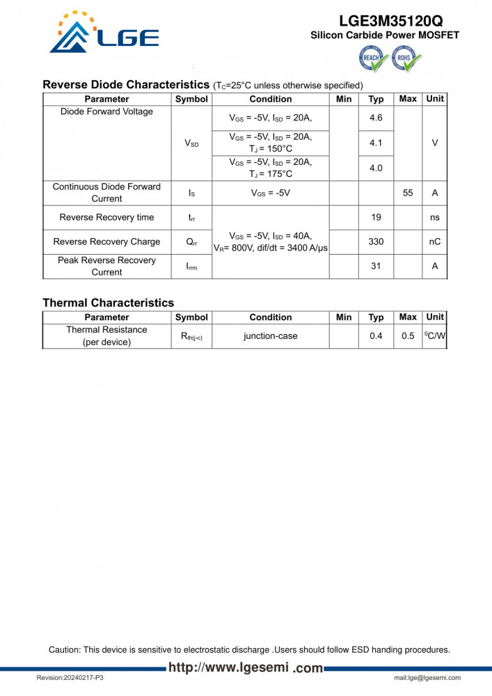 LGE3M35120Q datasheet page 3
