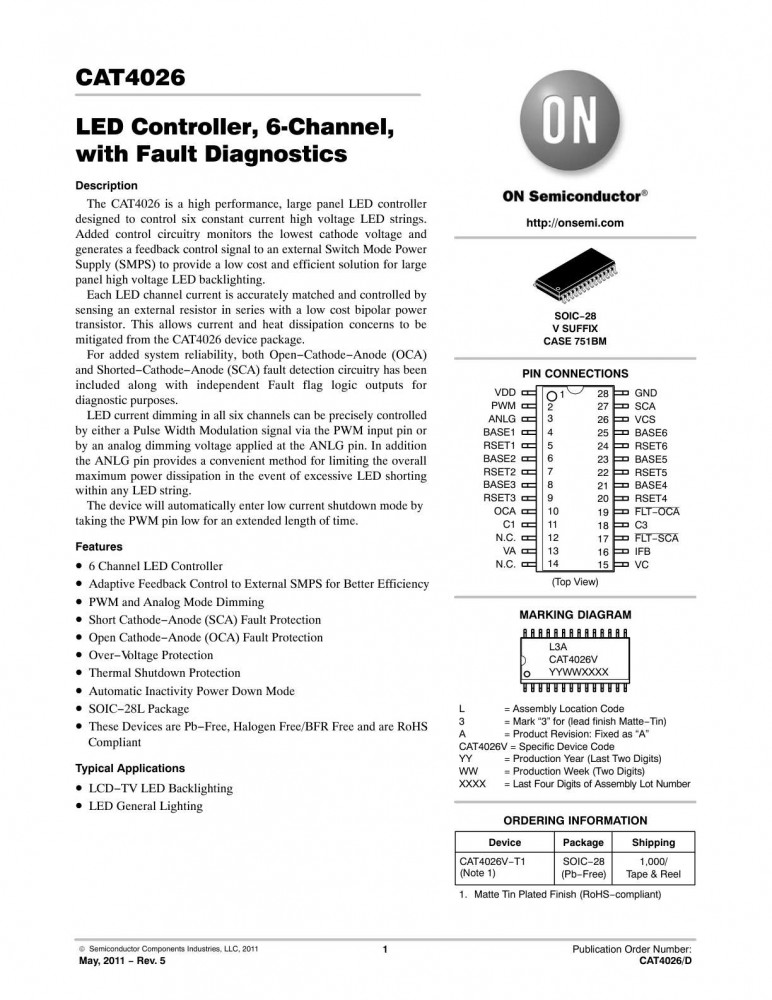CAT4026 technical document page 1