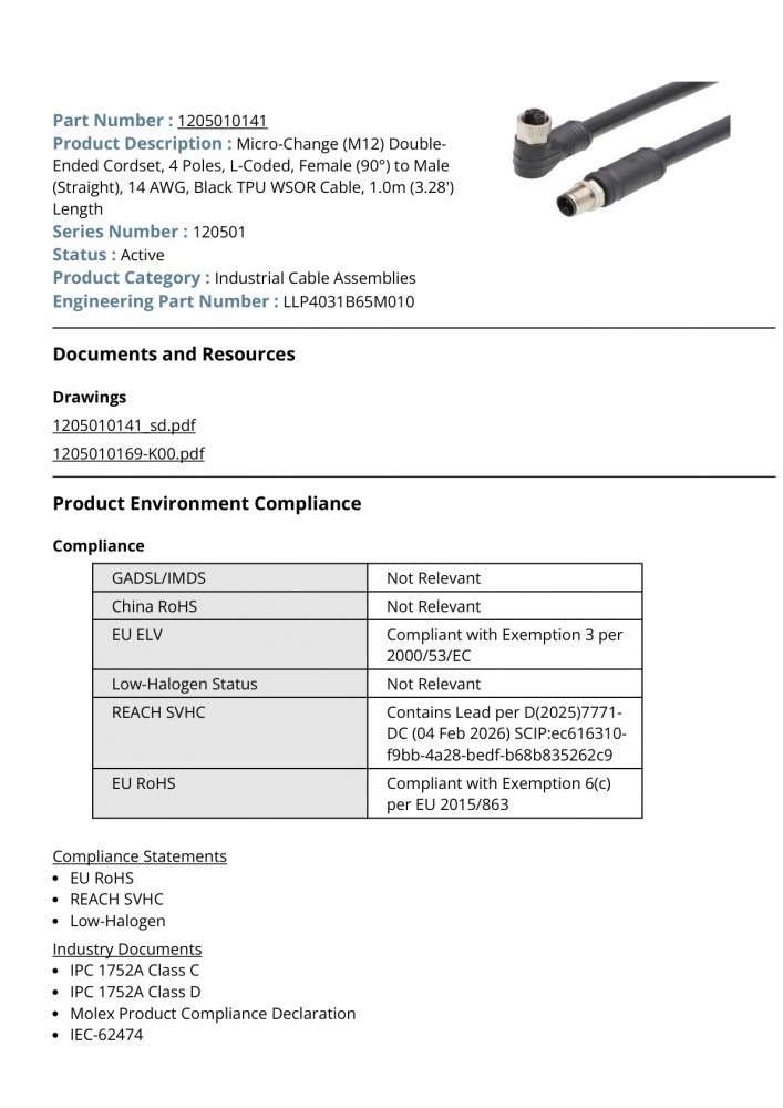 Molex packaging drawing image 1