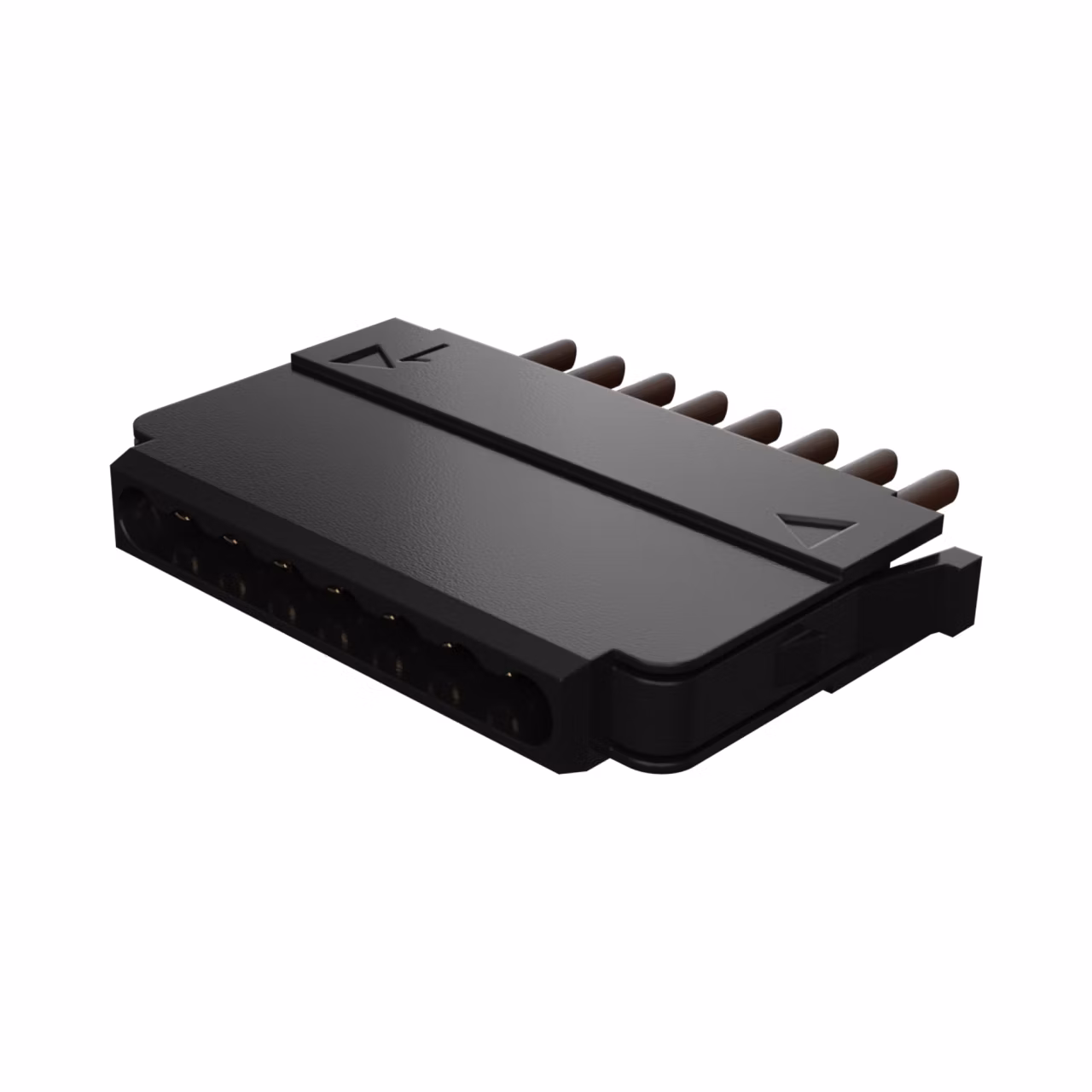 Gang of 8 MPRF Plug, Standard, Straight, Crimp, RG178 Cable, with Side Latch, Tray, 50 Ohms for sale