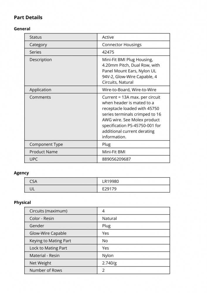 MOLEX 424750451 document image, page 2