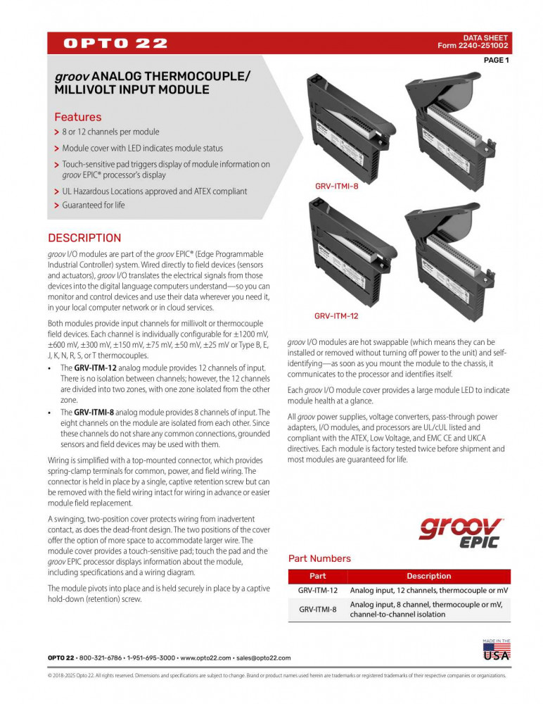 GRV-ITM-12 document page 1