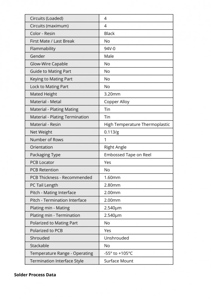 MOLEX 878580450 technical document preview, page 3