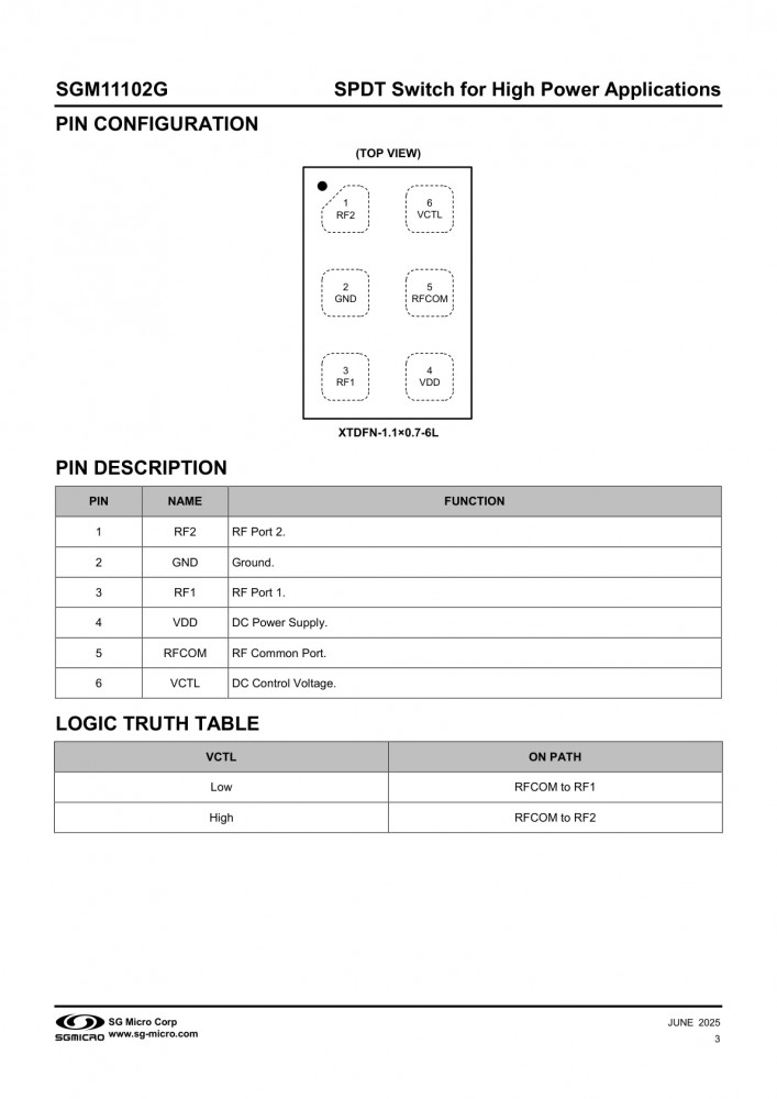 SGM11102G datasheet page 3