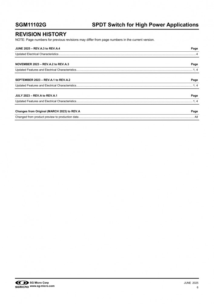 SGM11102G datasheet page 6