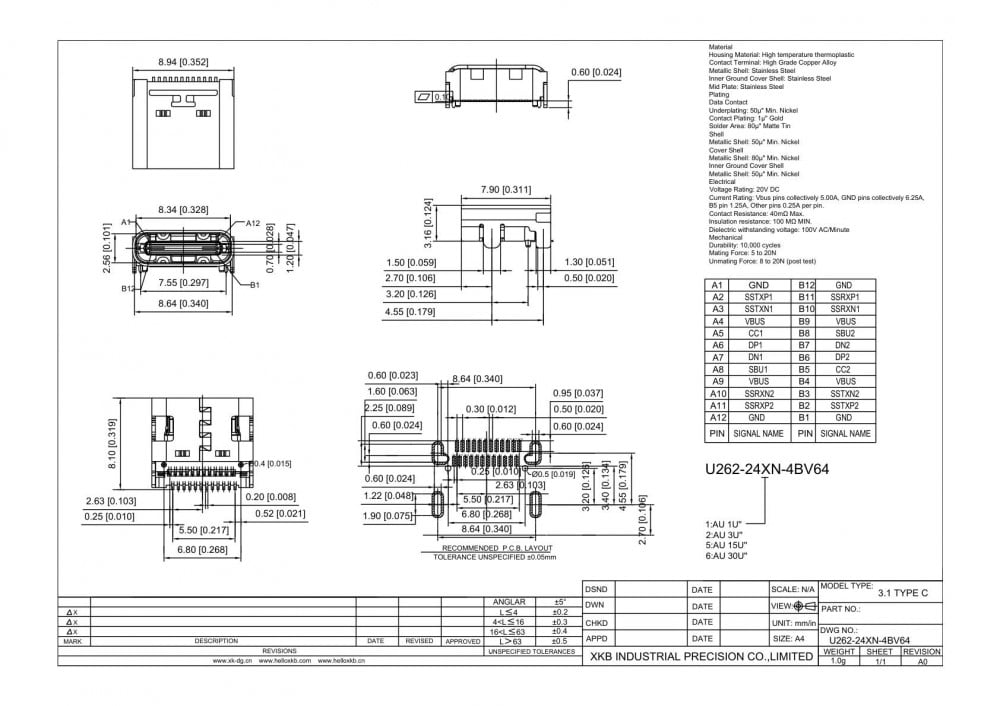 U262-241N-4BV64 technical drawing page 1