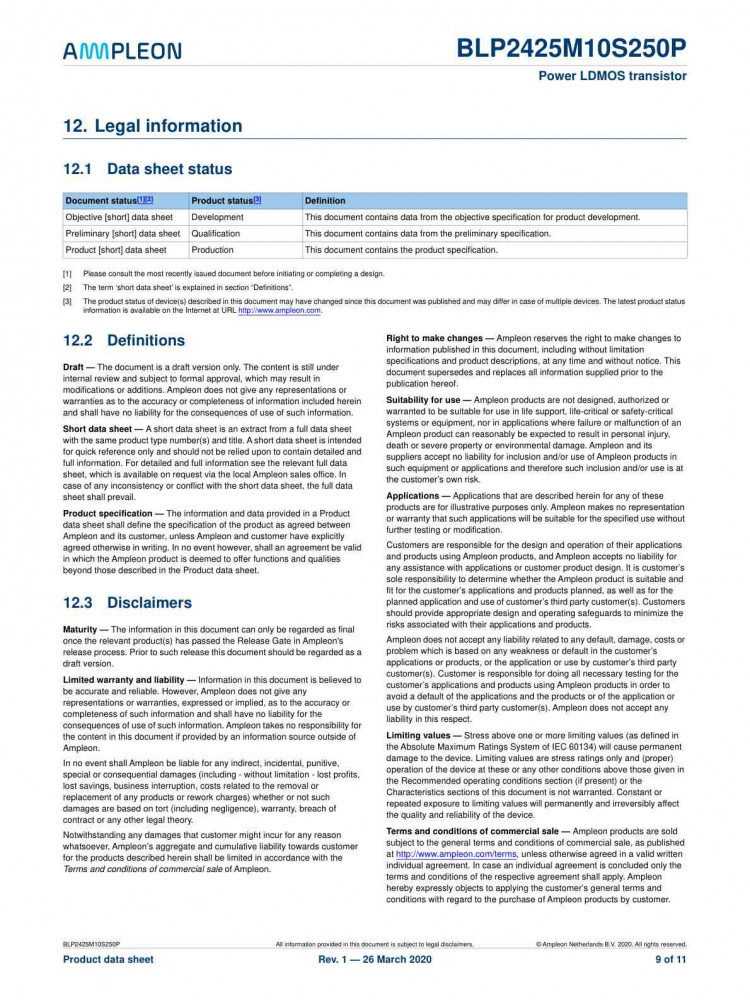BLP2425M10S250P datasheet page 9