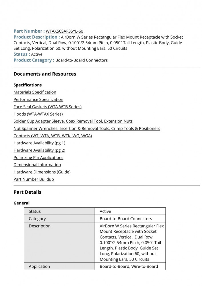 WTAX50SAF3SYL-60 technical document image 1