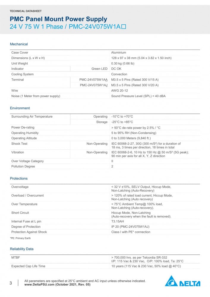 DELTA PMC datasheet page 3