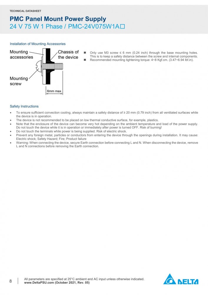 DELTA PMC datasheet page 8