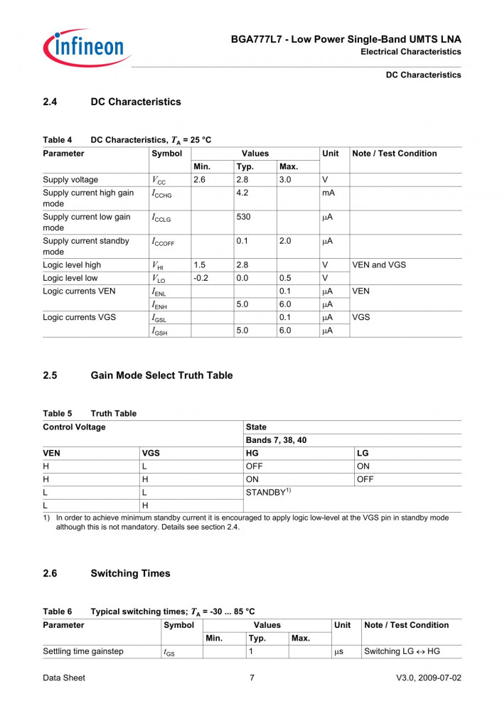 BGA777L7 datasheet page 7