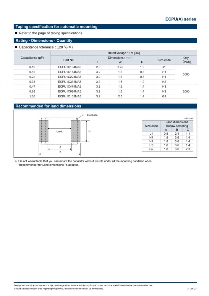 Panasonic ECPU series technical document page 2