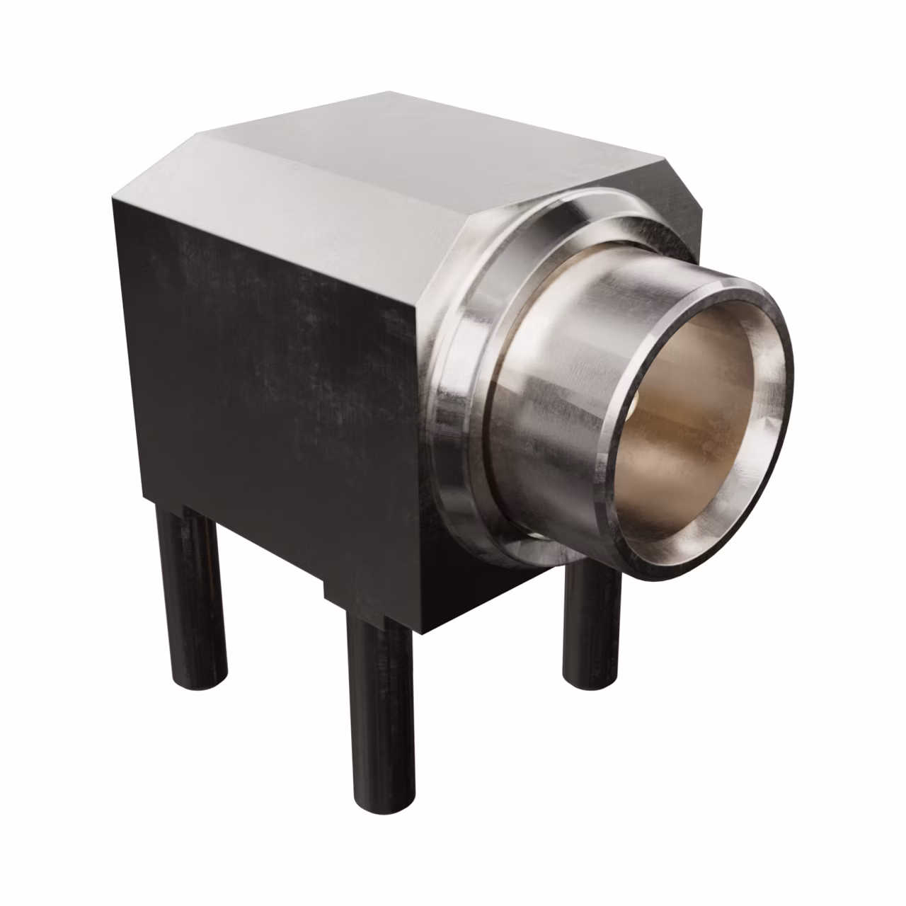 MCX Jack, Right-Angle, PCB Receptacle, Through Hole, Die Cast Housing with Brass Insert, 1.27µm Gold (Au) Contact Plating, Tray, 75 Ohms for sale