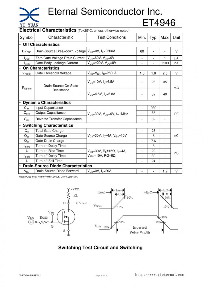 ET4946 datasheet page 2