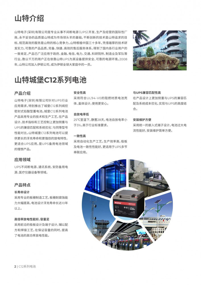 SANTAK C12 series document page 2