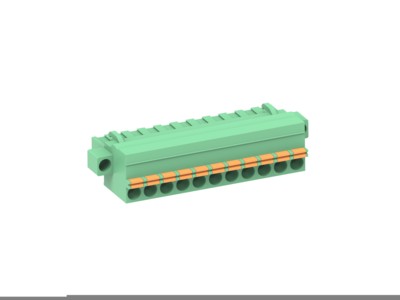 5.08mm Pitch Eurostyle Vertical PC Board Plug, with Retention Ends, 10 Circuits