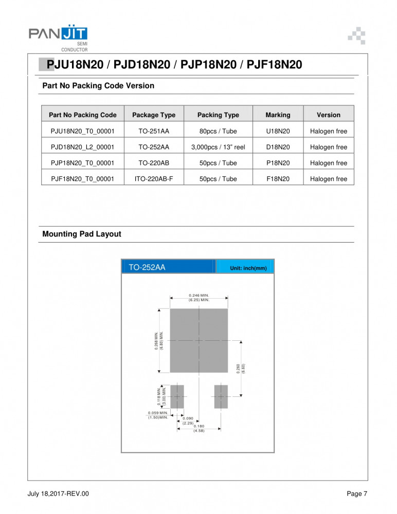 PANJIT PJD18N20 datasheet page 7