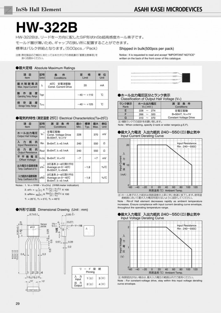 AKM HW322-B-15-E datasheet page 1