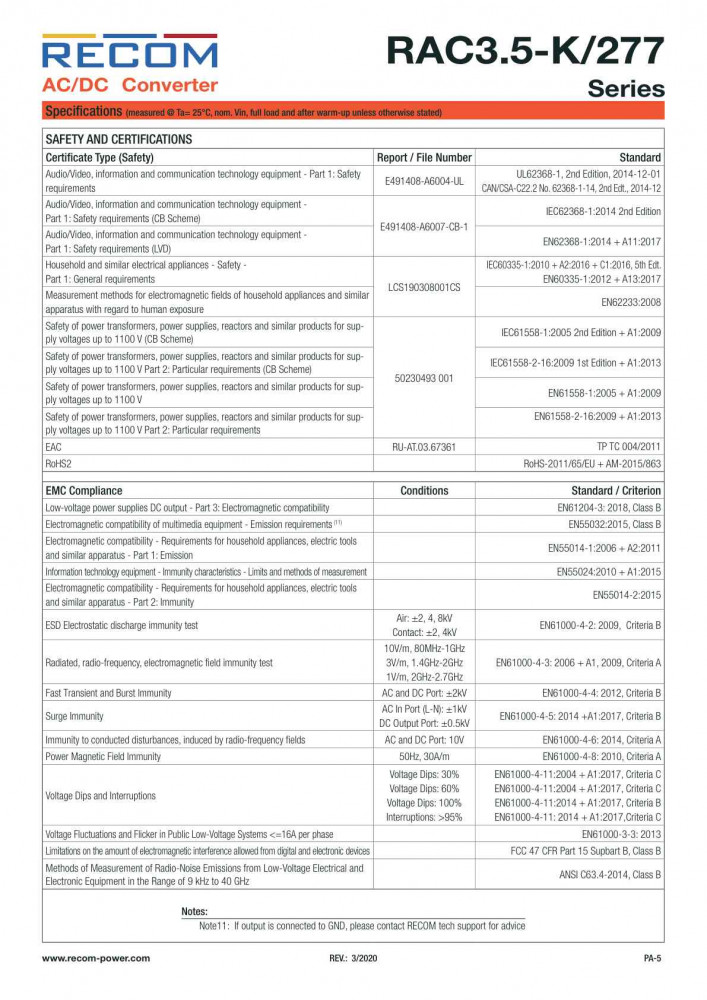 RAC3.5-K/277 datasheet page 5