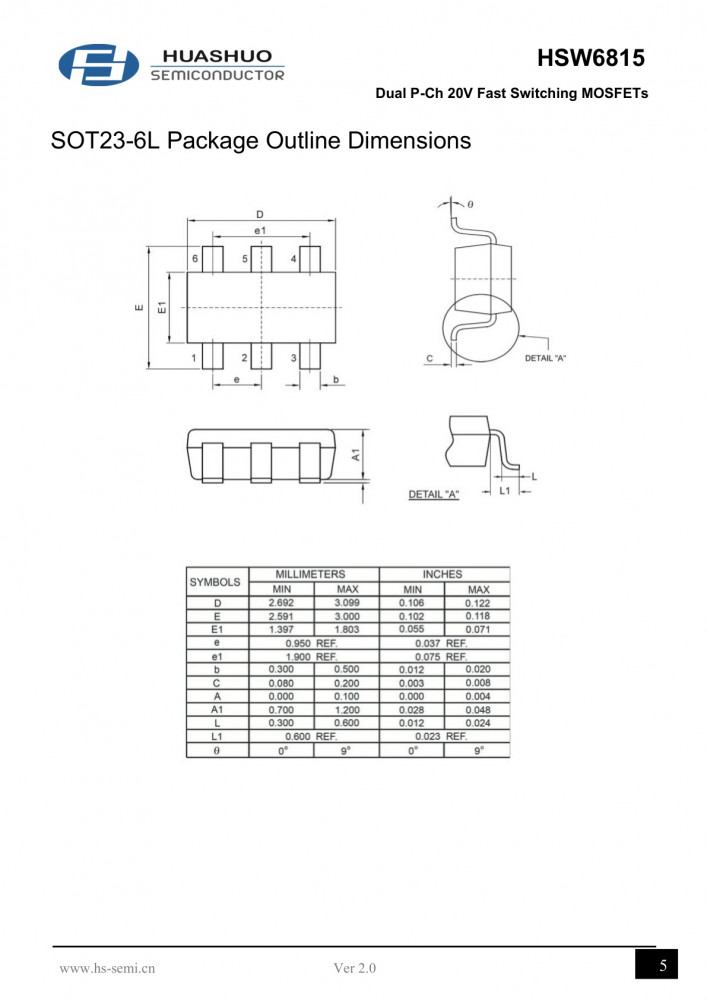 HSW6815 datasheet page 5