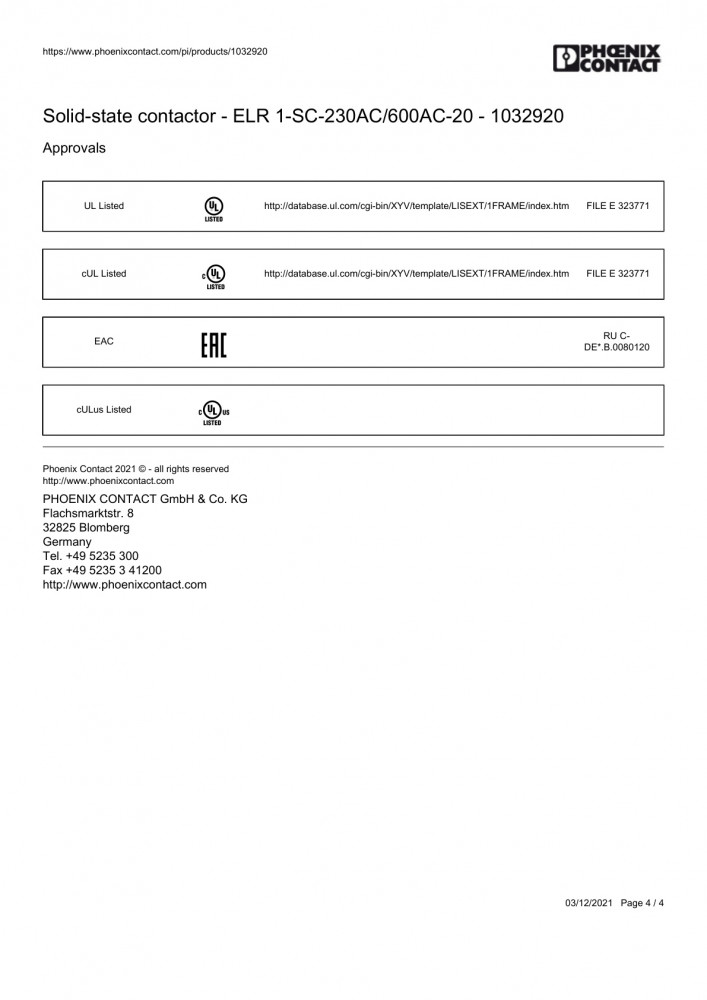 Phoenix Contact 1032920 product document preview 4