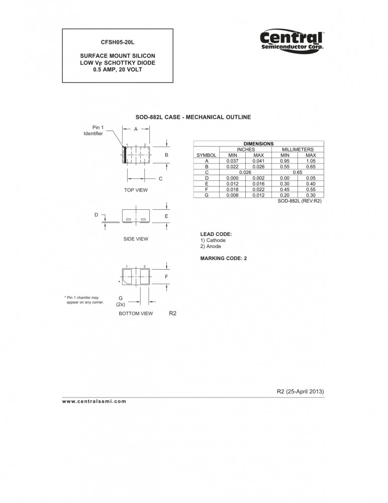 CFSH05-20L TR PBFREE datasheet page 2