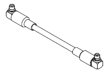 MCX Right-Angle Plug to MCX Right-Angle Plug on RD-316 Cable, 495.30mm Length, 50 Ohms
