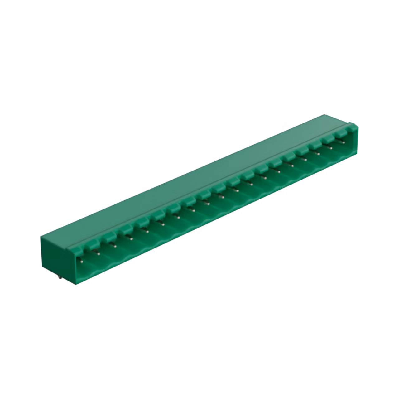 5.08mm Pitch Eurostyle Right-Angle PCB Header, Green Housing, 19 Circuits for sale