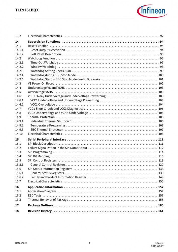 TLE9261BQX datasheet page 4