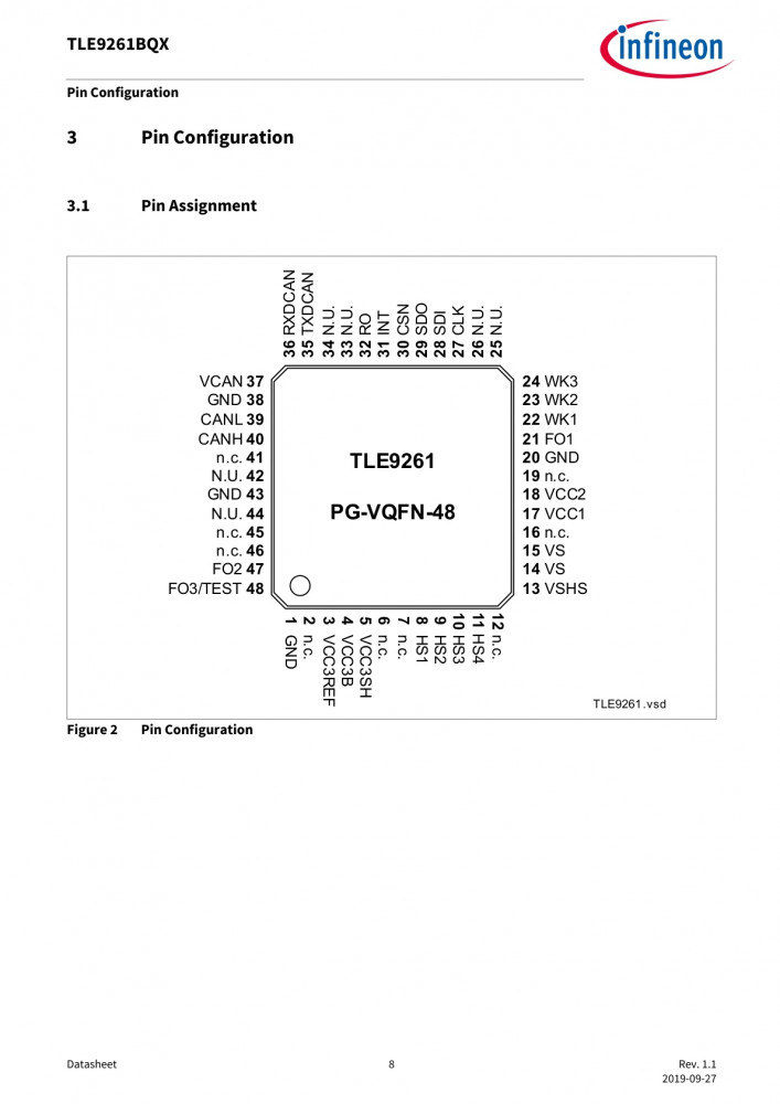 TLE9261BQX datasheet page 8