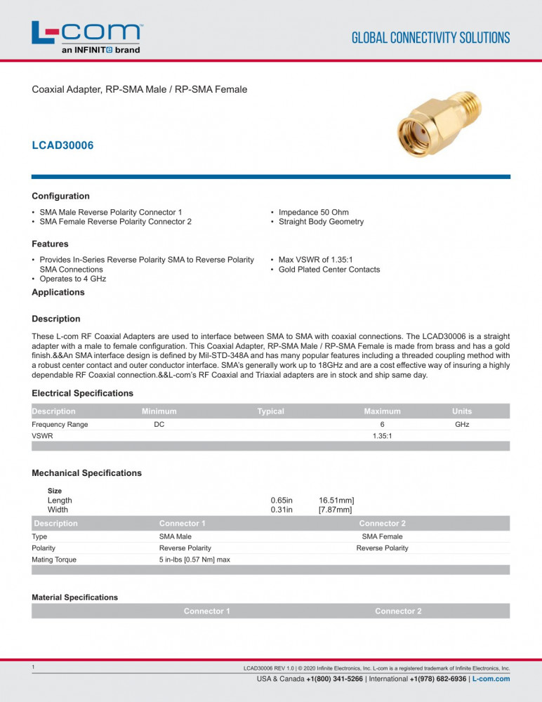 LCAD30006 technical document page 1