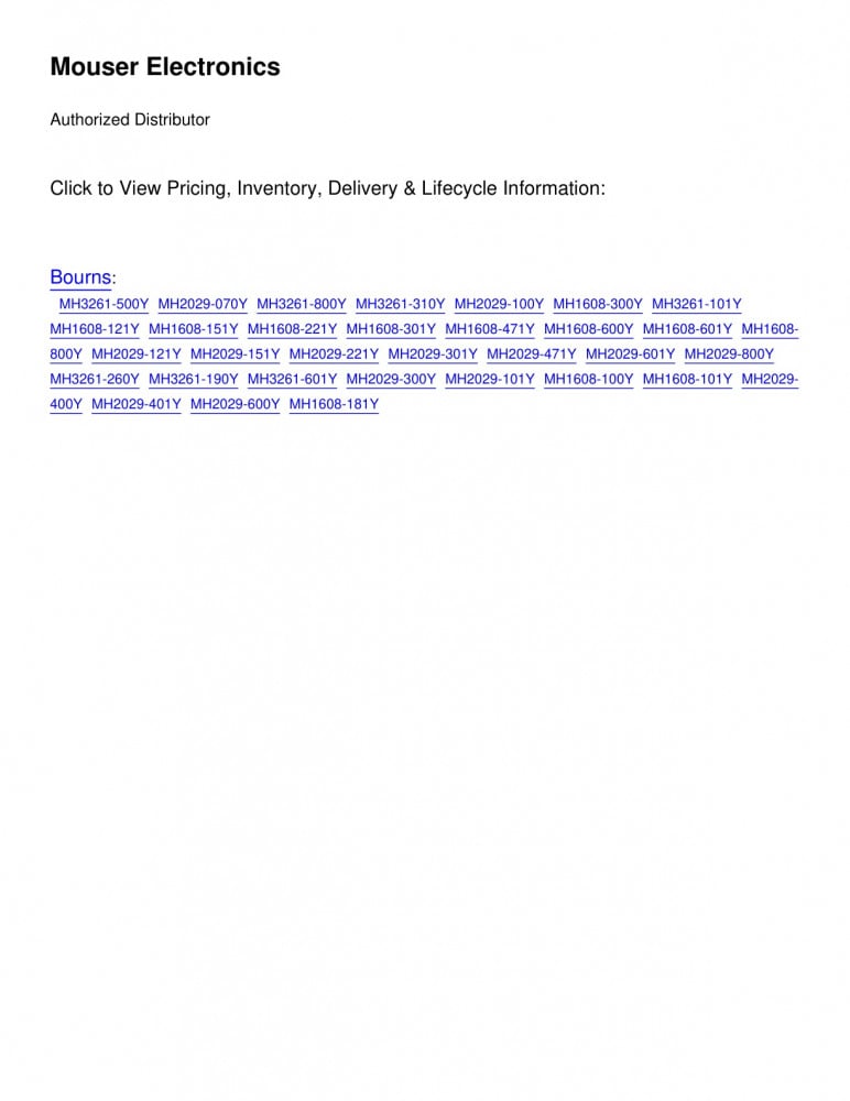 Bourns MH Series datasheet page 7