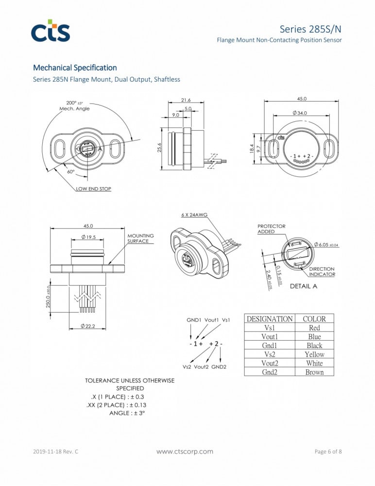 CTS Series 285S/N datasheet page 6