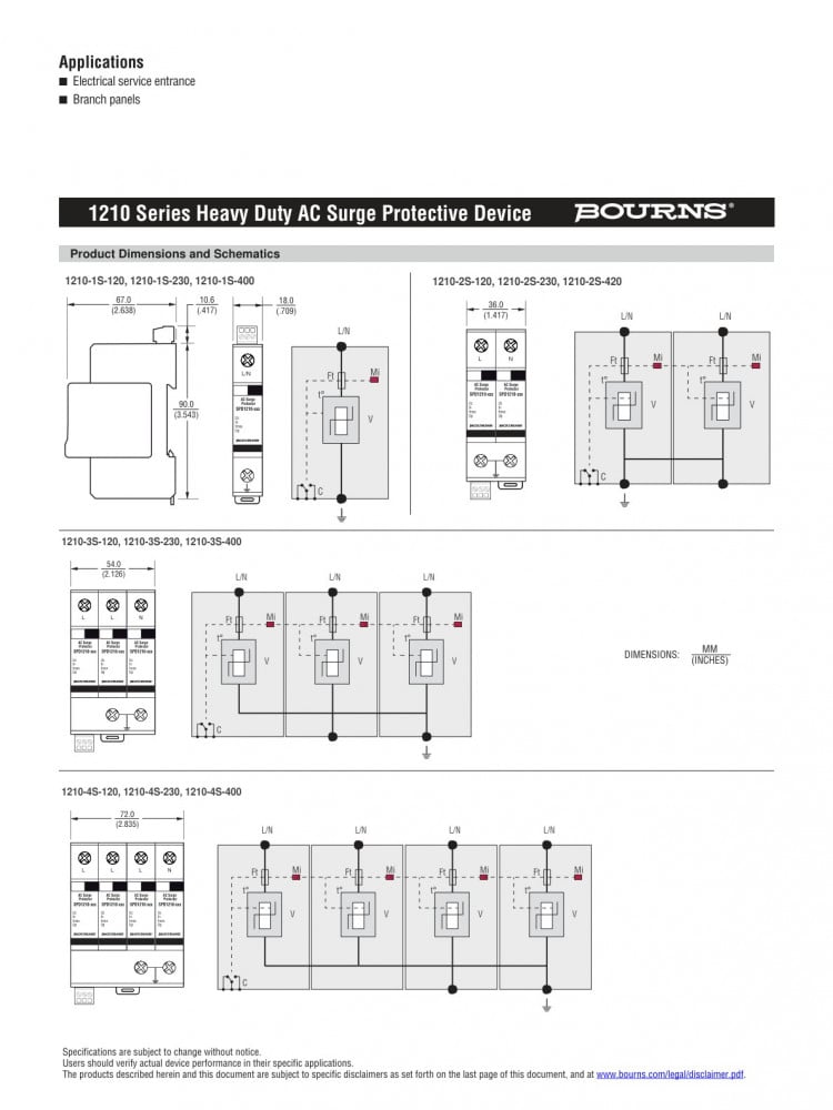 BOURNS 1210 Series datasheet page 2