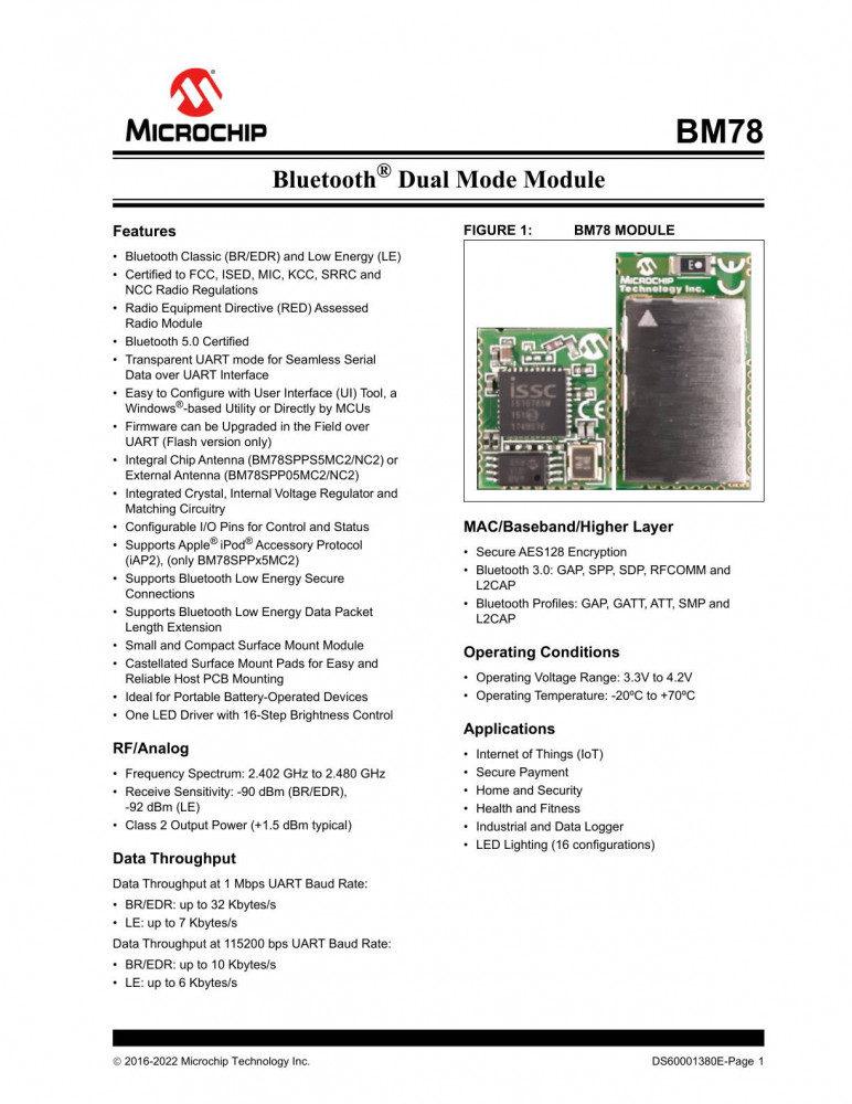 BM78 technical document page 1