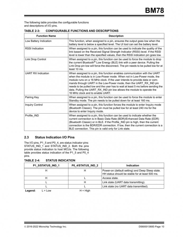 BM78 technical document page 10