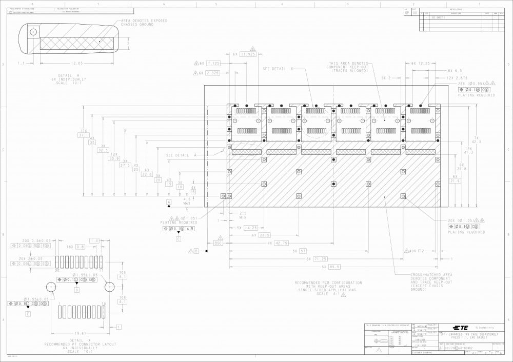 TE Connectivity 2180902-1 controlled drawing page 2