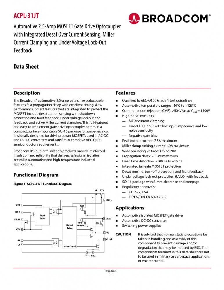 ACPL-31JT datasheet page 1