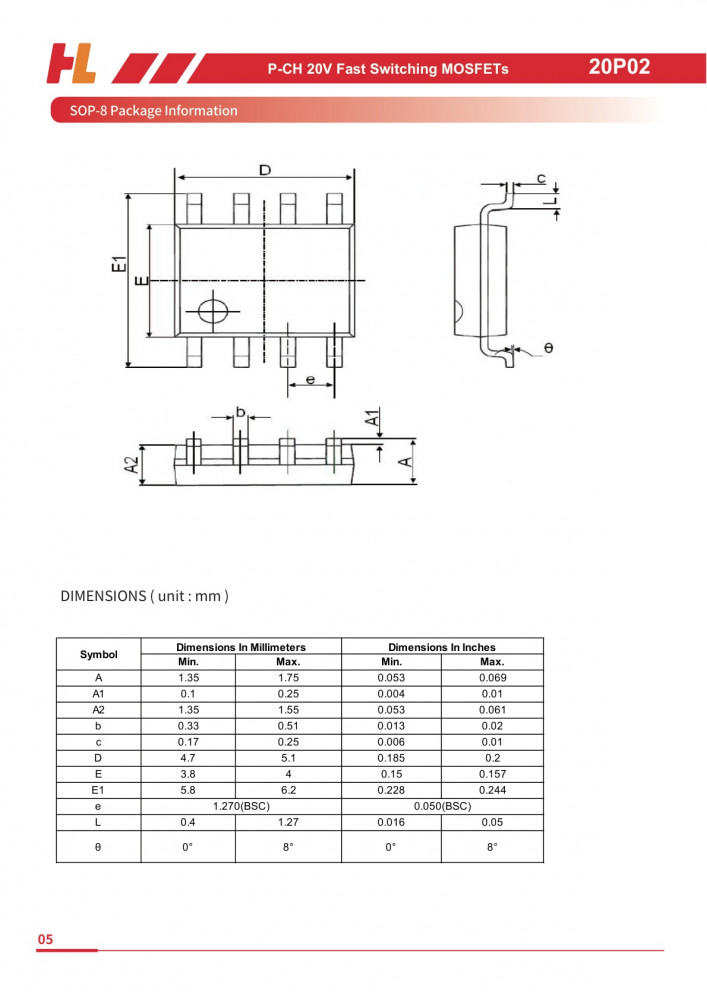 HL 20P02 datasheet page 5